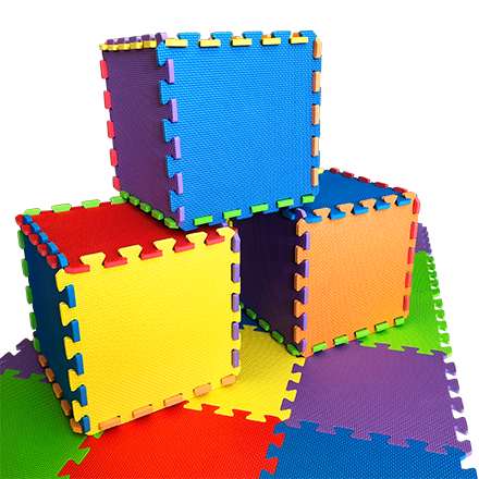 Kids Play Mat for Play & Exercise 36 Tiles 12x12 Total Coverage 36 Sq ...